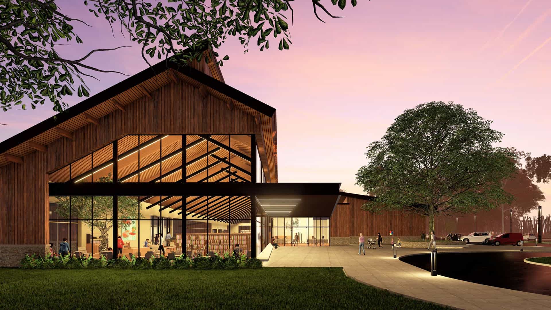 New Berlin Library | Civic Design in Jacksonville, FL | PQH Group Design